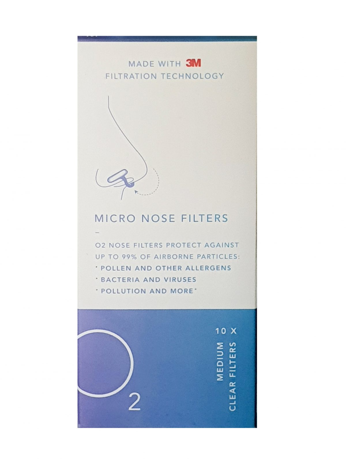 O2 Nose Filters 10's - AmberShield